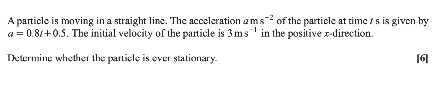 A-Level Maths Test | Variable Acceleration | OCR MEI