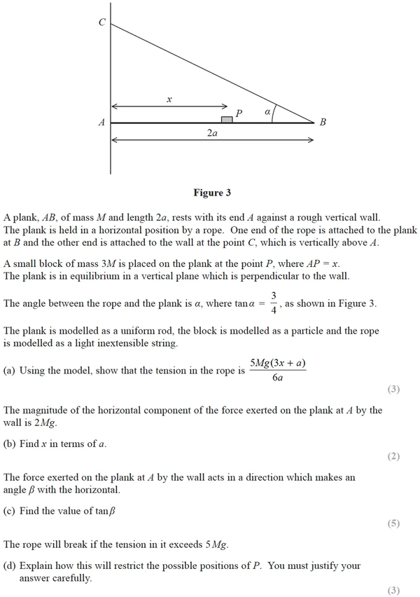 A-Level Maths Test | Ladders | Edexcel